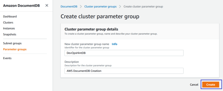 How to Create AWS DocumentDB and Connect [3 steps]