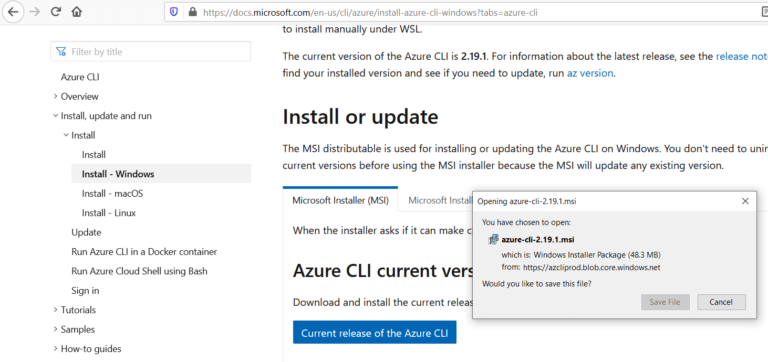 How to Install Azure CLI on Windows 10