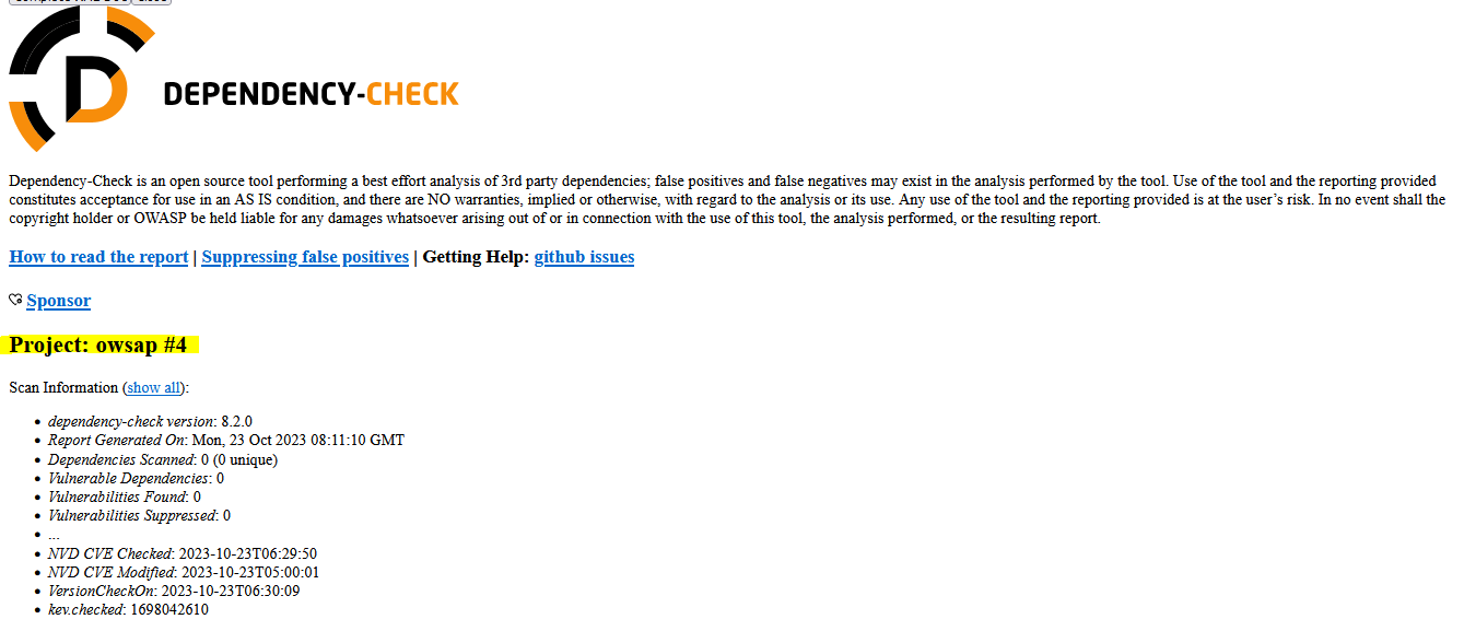 Integration of OWASP Dependency Check with Jenkins