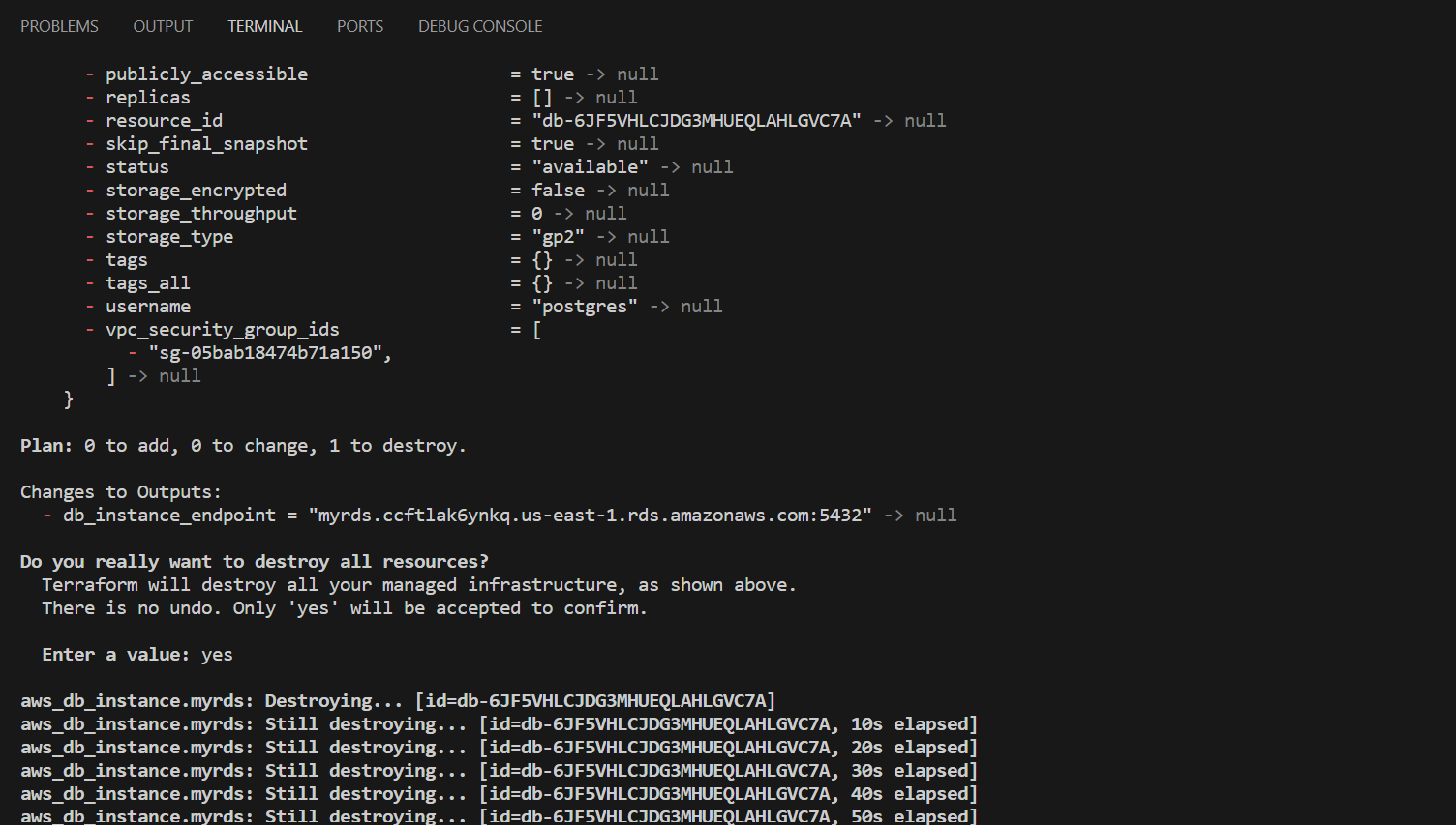 How To Create PostgreSQL RDS in AWS using Terraform