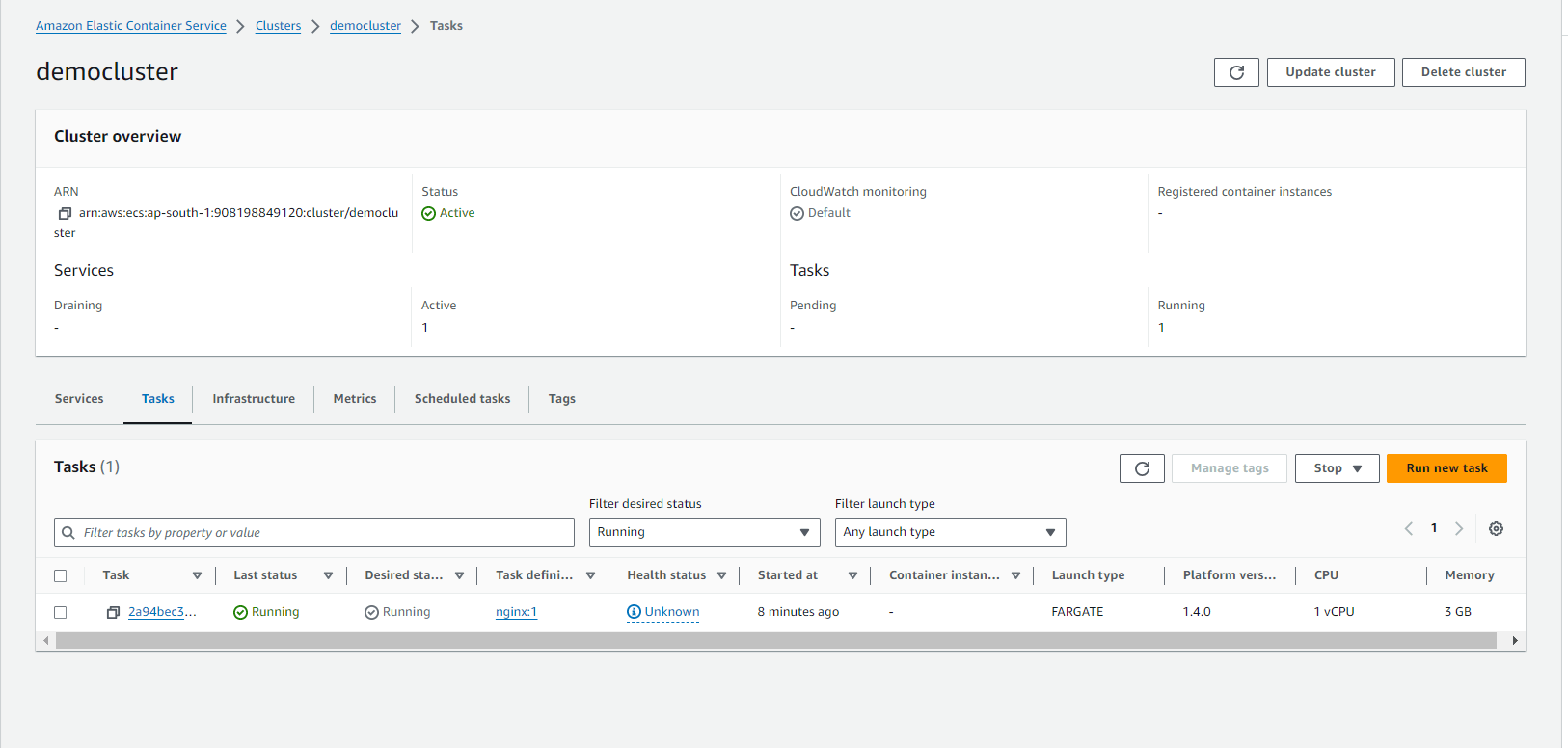 How to Create Amazon ECS Cluster - DevOpsHint